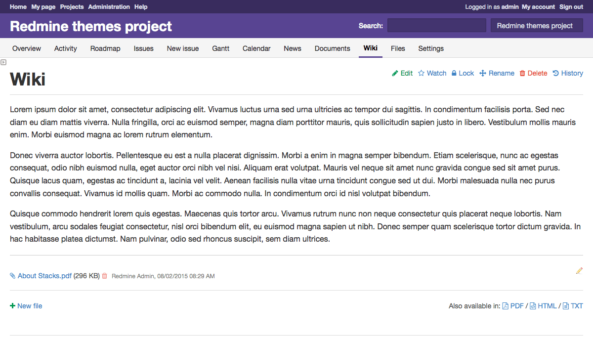 PurpleMine2 - Redmine Themes