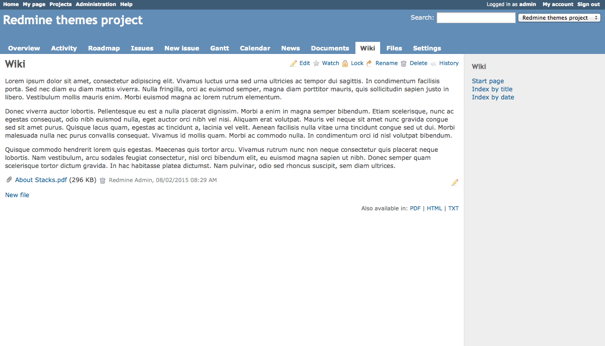 progressive-theme | Redmine themes