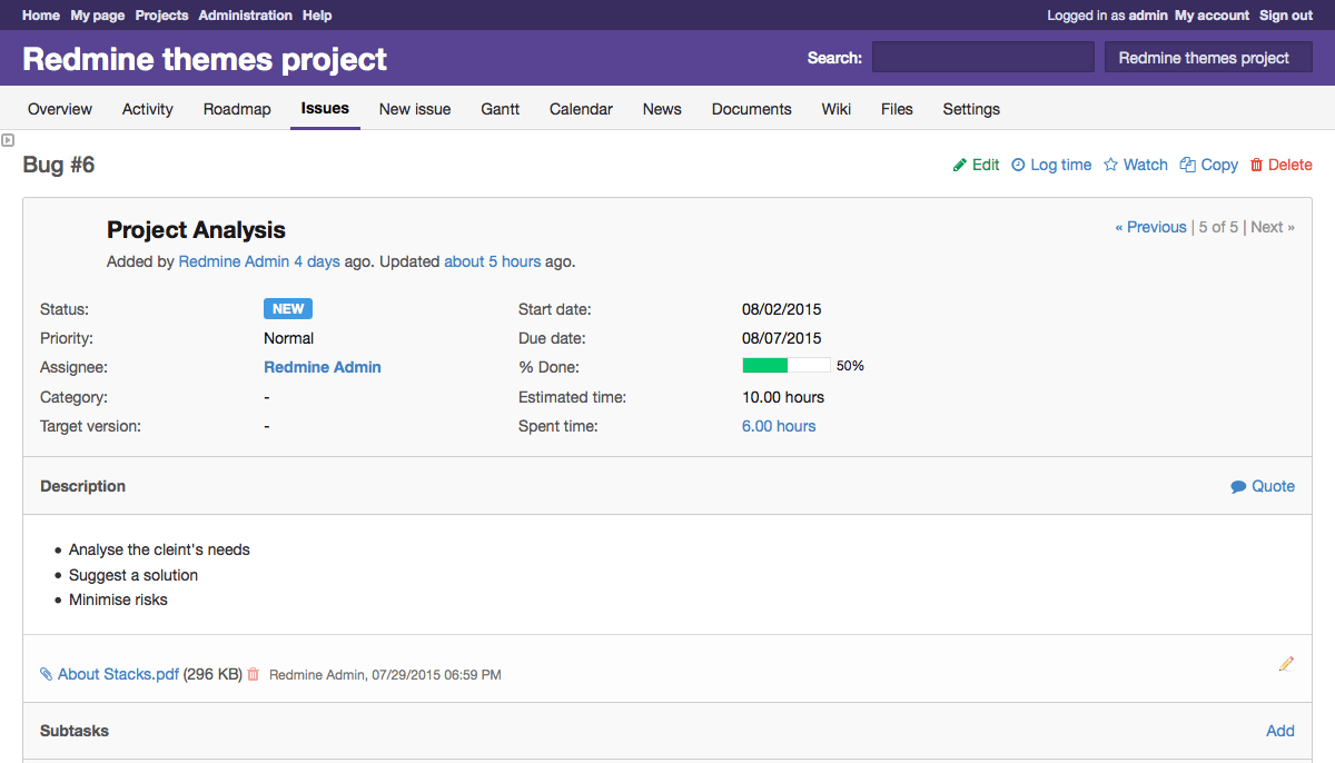 Most Popular Redmine Themes - Easy Redmine