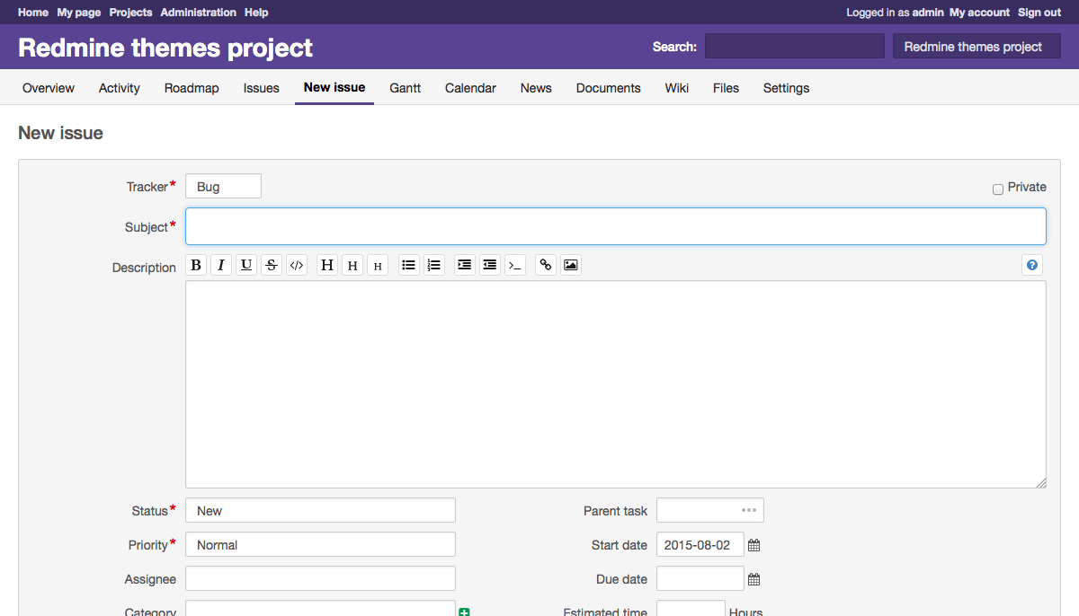 PurpleMine2 - Redmine Themes